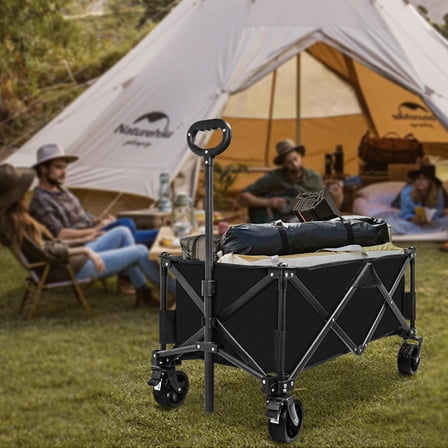 Collapsible Garden Cart Wagon with Canopy - Extra Large Folding Utility ...