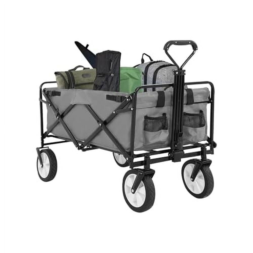 Collapsible Folding Wagon Utility Cart, Large Capacity Lightweight ...