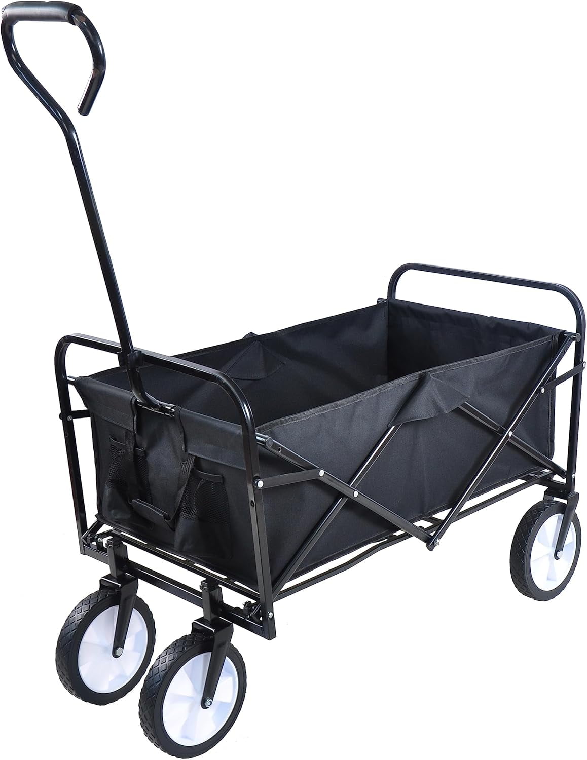 Collapsible Folding Wagon with Wheels, Heavy Duty Utility Wagon Cart ...