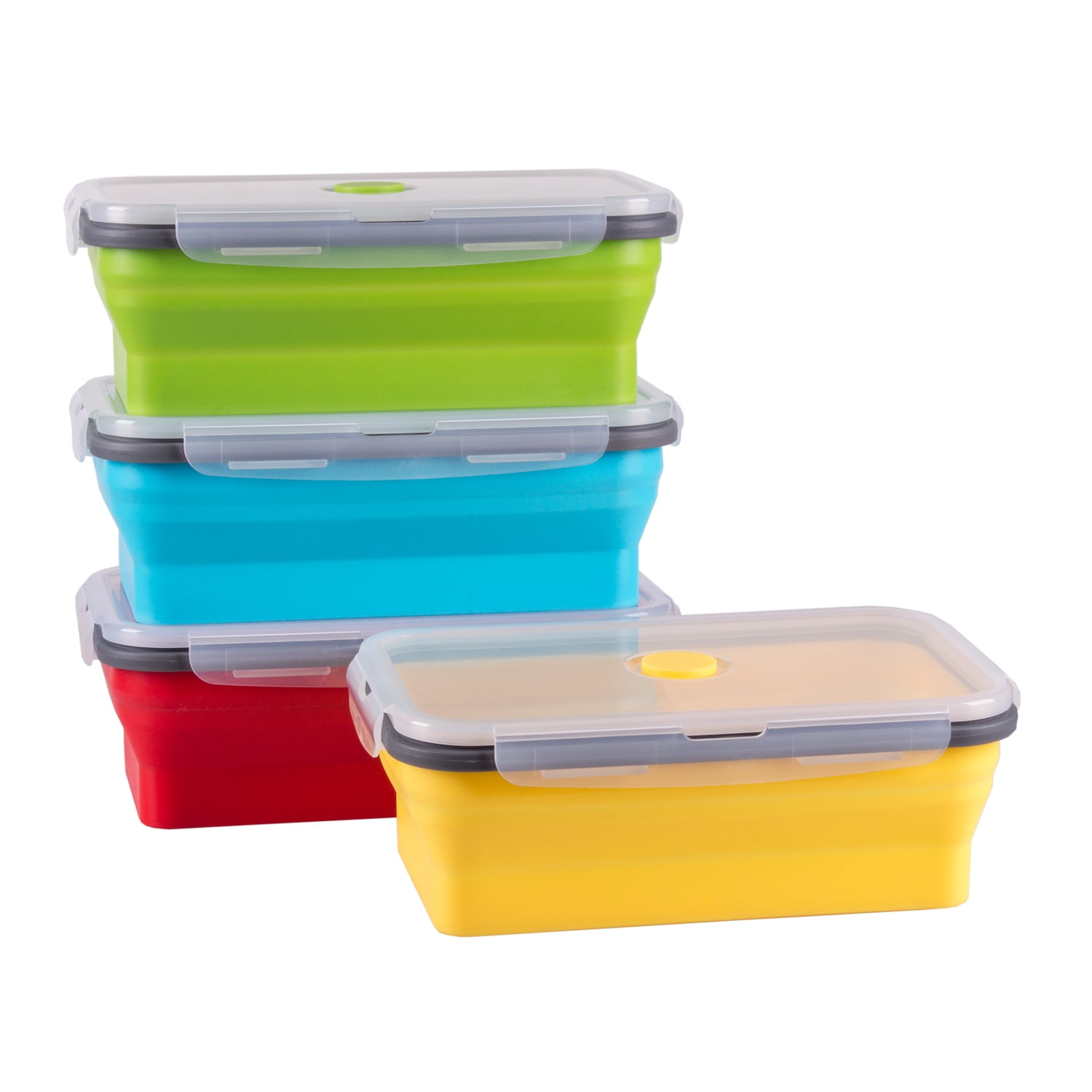 Collapsible Food Storage Containers with Airtight Lid, 40.5 oz, Large ...