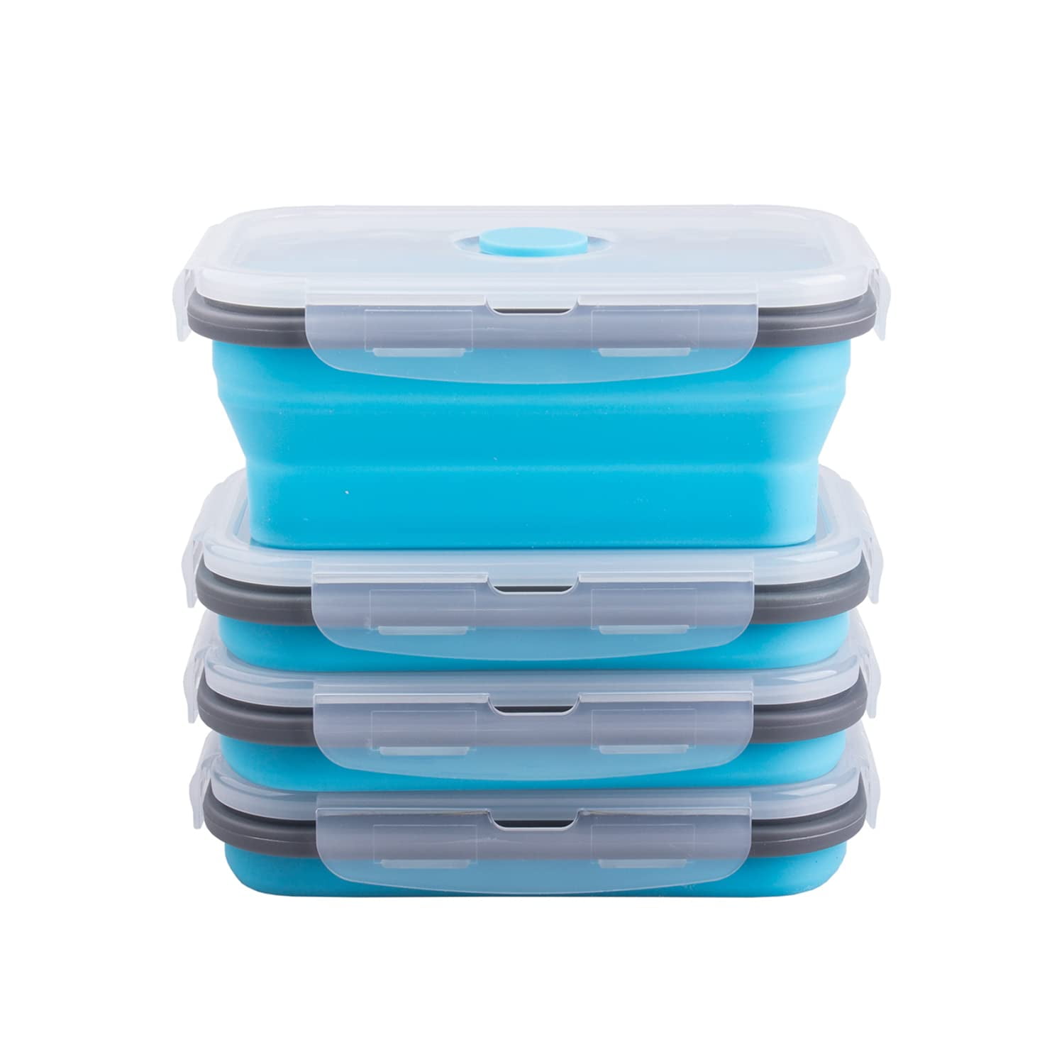 Collapsible Food Storage Containers with Airtight Lid & Air 16.9 oz ...