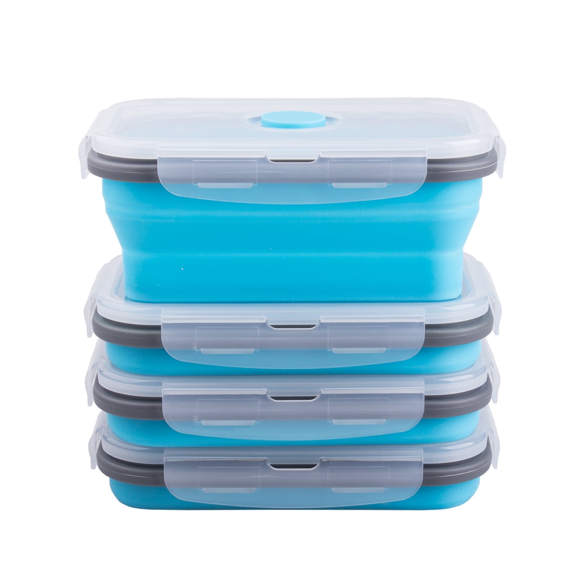 Collapsible Food Storage Containers with Airtight Lid & Air Vent ...