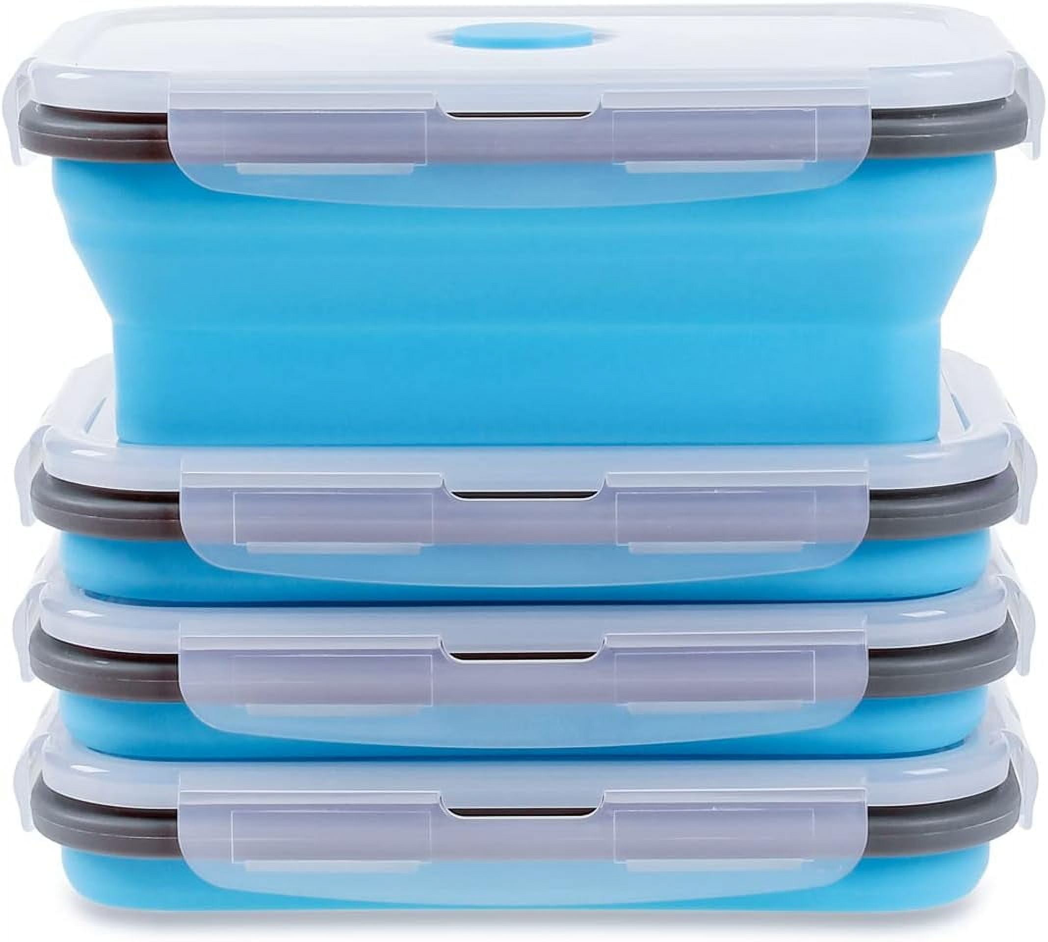 Collapsible Food Storage Containers with Airtight Lid & Vent Valve, 27 ...