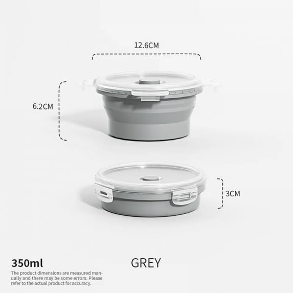 Collapsible Food Storage Containers Foldable Silicone Lunch Containers ...