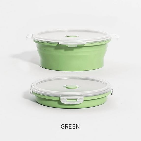 Collapsible Food Storage Containers Round with Lid,Kitchen Stacking ...