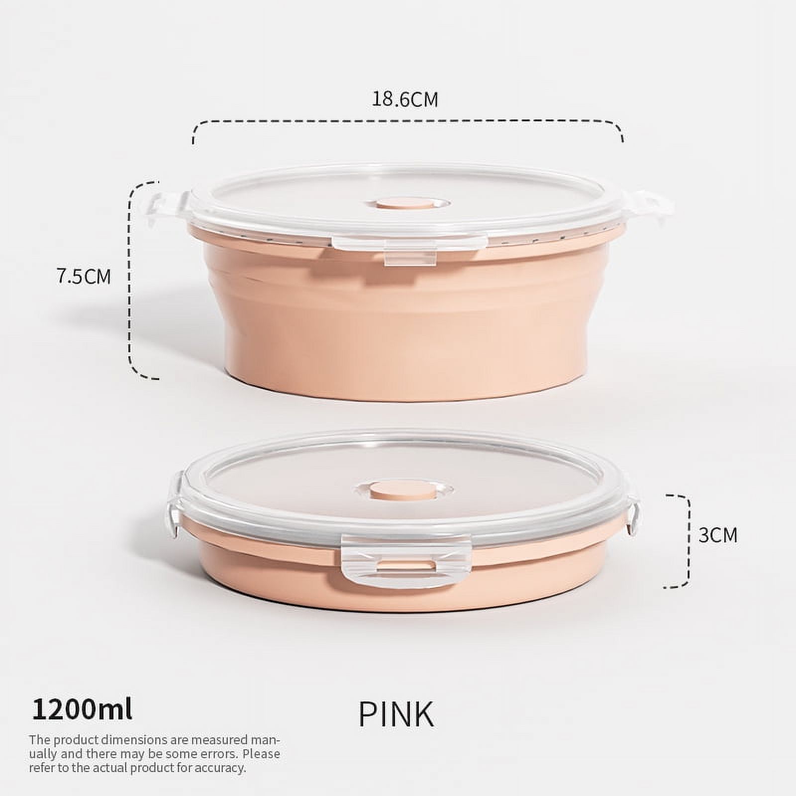 Collapsible Food Storage Containers Silicone Lunch Box with Lid Food ...