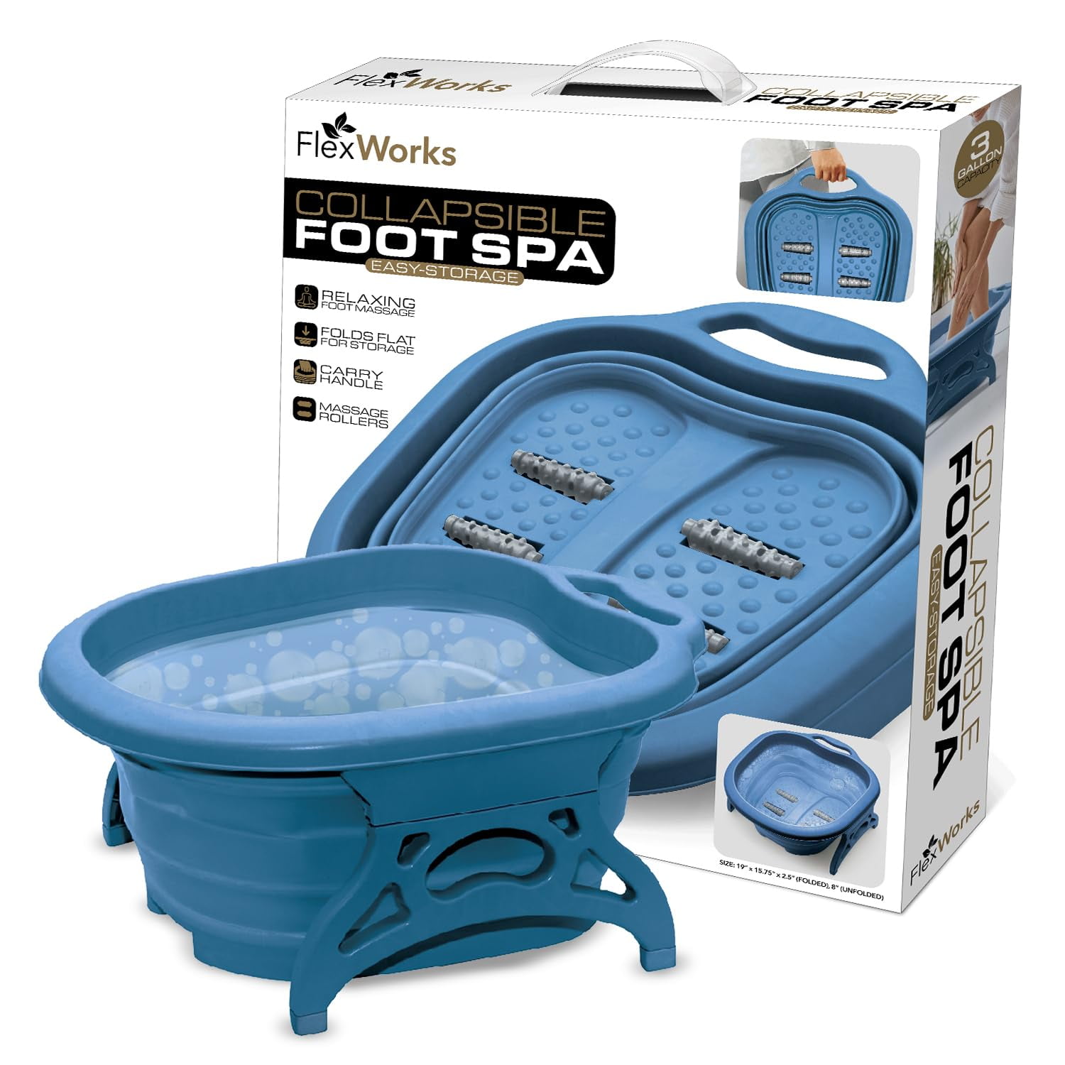 Collapsible Foot Bath Foldable Foot Spa Soak Tub - Foot Bath Massager ...