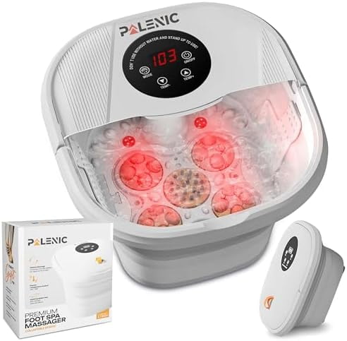 Collapsible Foot Spa Bath Massager with 2025 Upgraded Shiatsu Taiji Pad ...