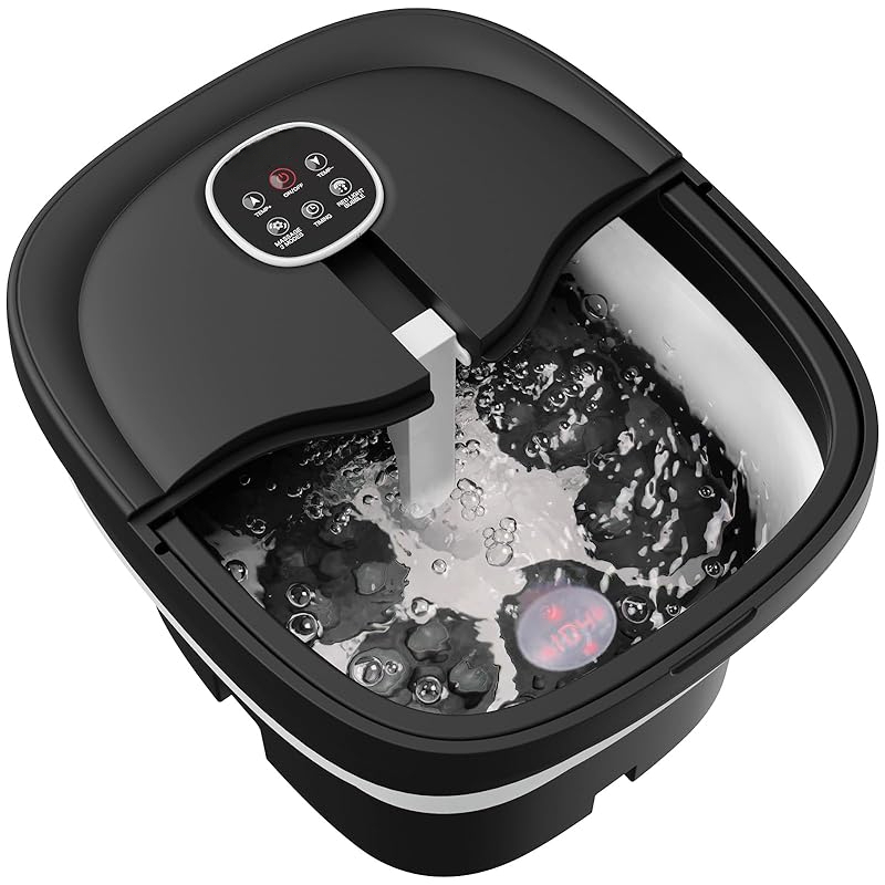 Collapsible Foot Spa Electric Rotary Massage, Foot Bath with Heat ...