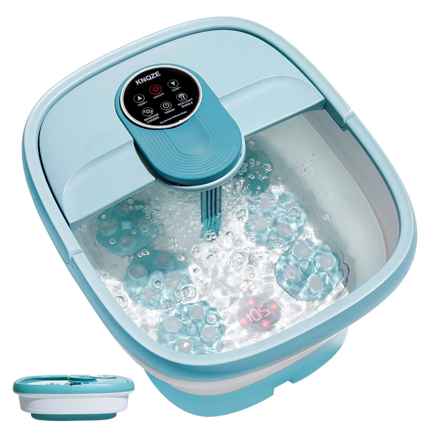 Collapsible Foot Spa Electric Rotary Foot Massager Bath, Foot Bath with ...