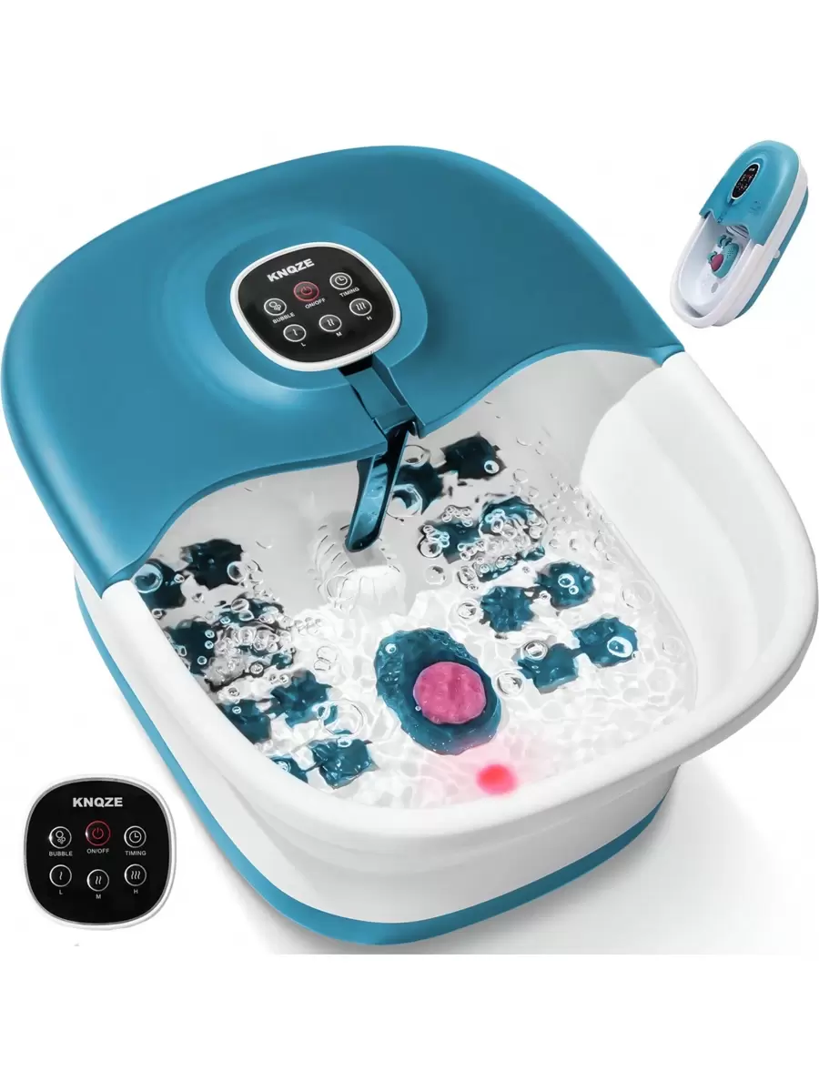 Collapsible Foot Spa With Heat, 16 Massage Rollers & Bubble, Electric ...