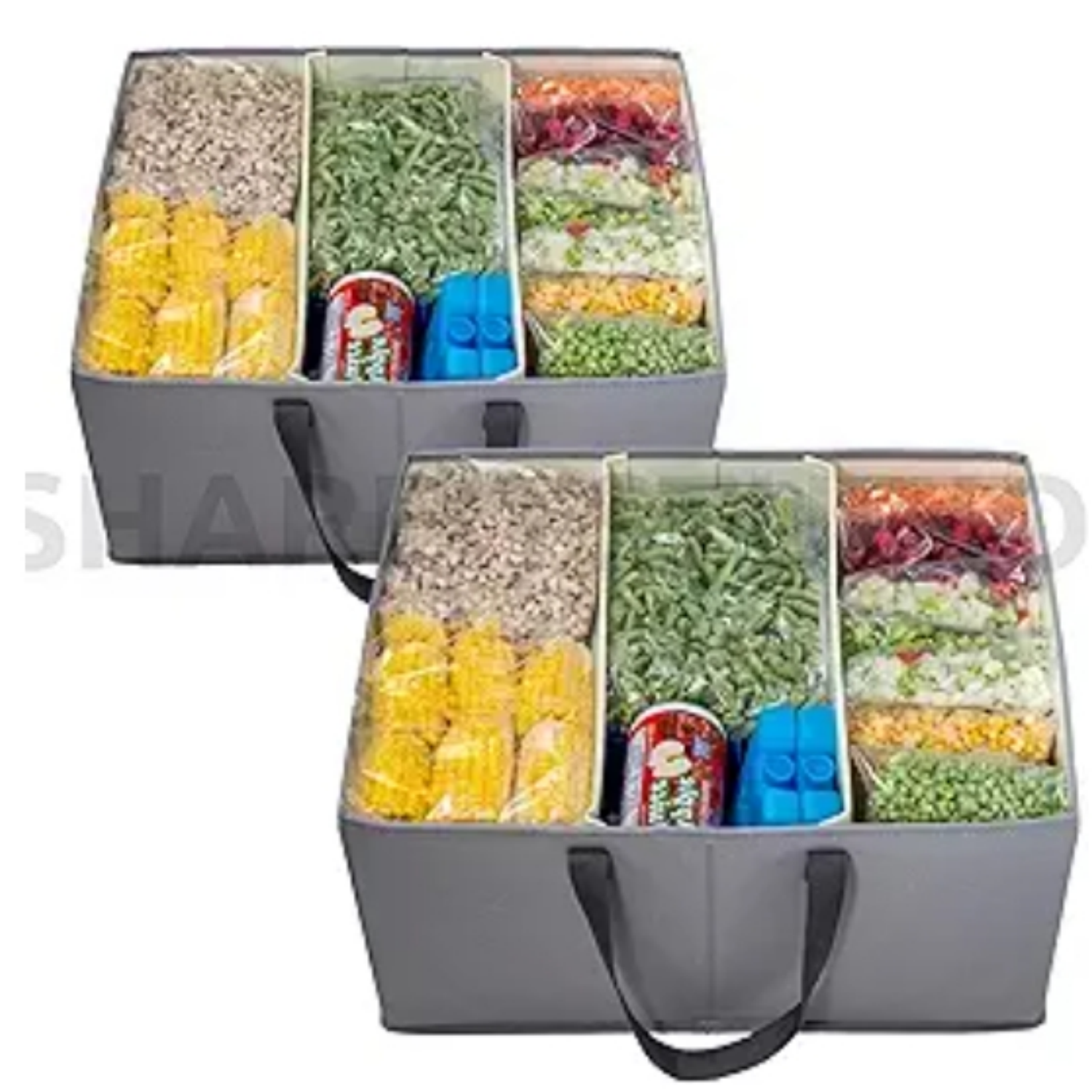 Collapsible Freezer Organizer Bins - Stackable Storage Organizers with ...