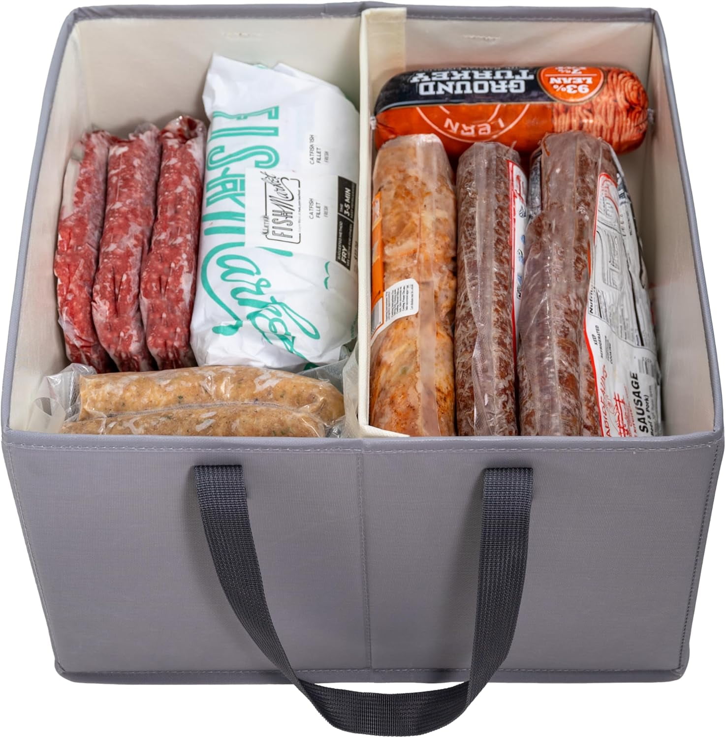 Collapsible Freezer Organizer Bins - Stackable Storage Organizers with ...