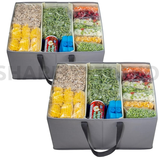 Collapsible Freezer Organizer Bins - Stackable Storage Organizers with ...
