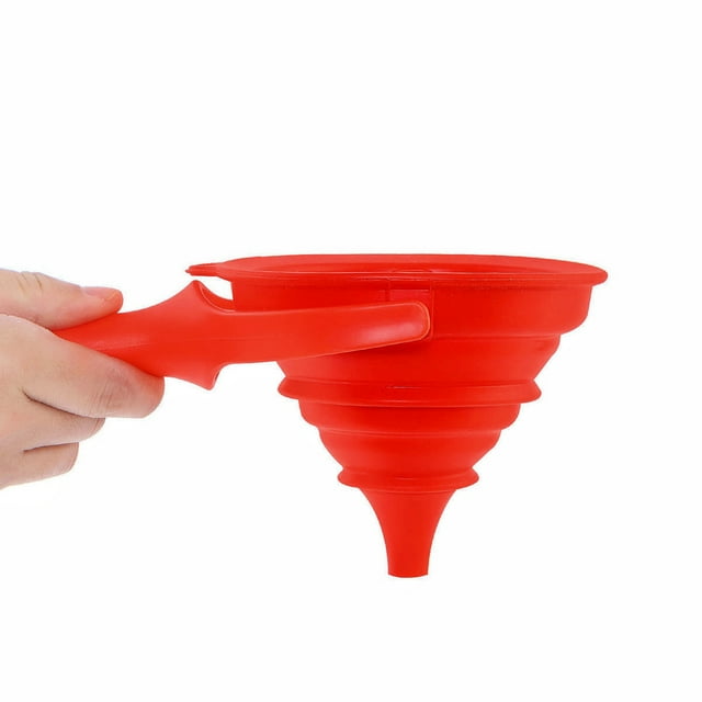 Collapsible Funnel, Food Grade Silicone Funnel for Kitchen & Automotive ...