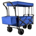 Collapsible Garden Cart Wagon, Extra Large Folding Utility Wagon with ...