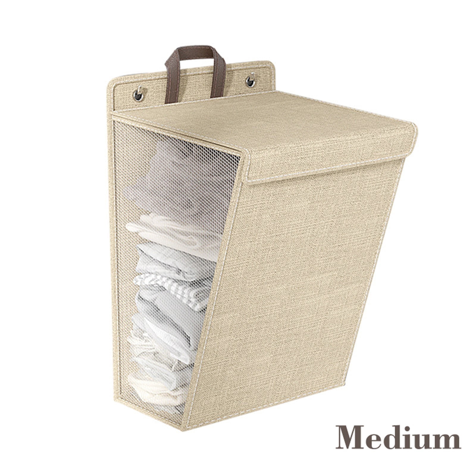 Collapsible Hanging Laundry Hamper Bags, Large Opening Portable Clothes ...