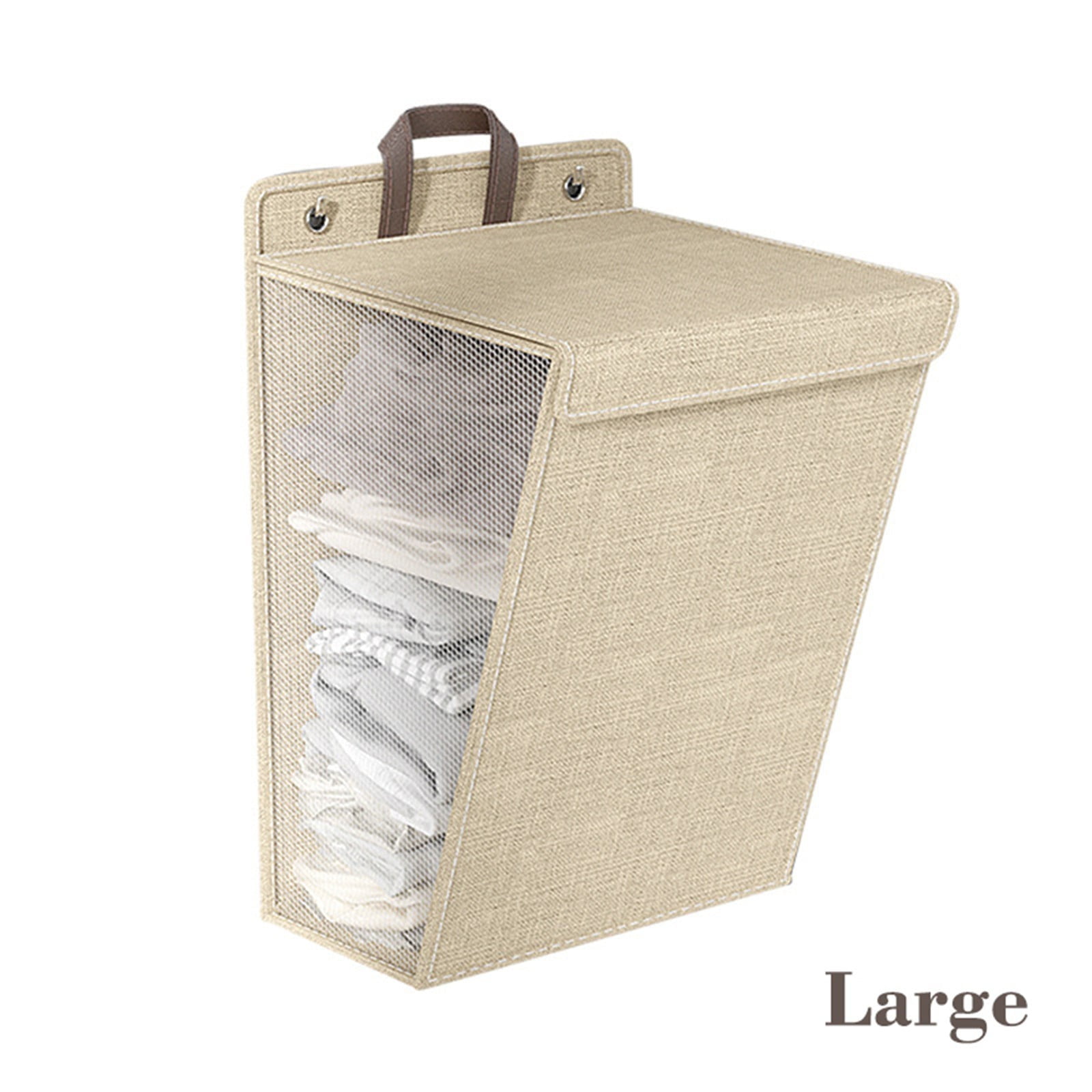 Collapsible Hanging Laundry Hamper Bags, Large Opening Portable Clothes ...