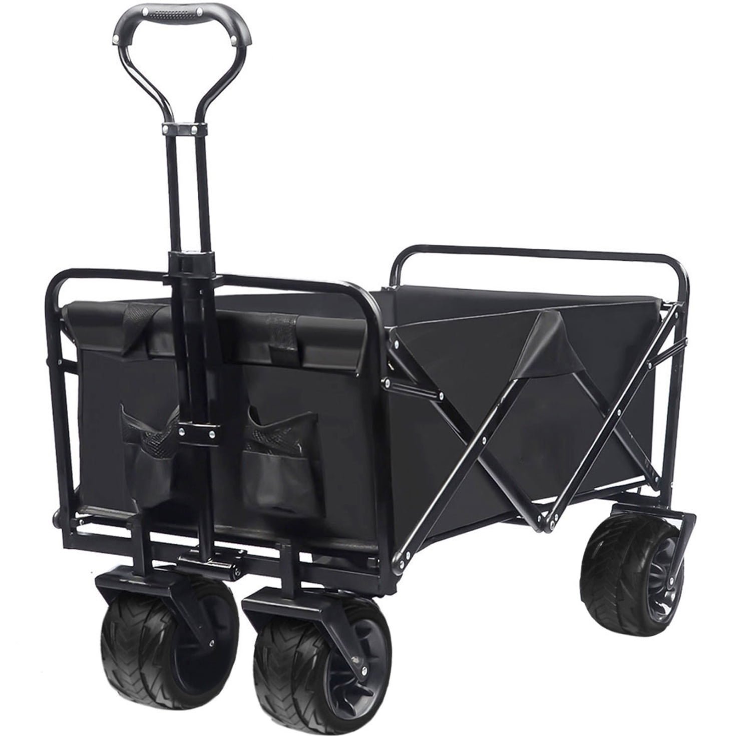 Collapsible Heavy Duty Beach Wagon Cart with Big Wheels, Outdoor ...