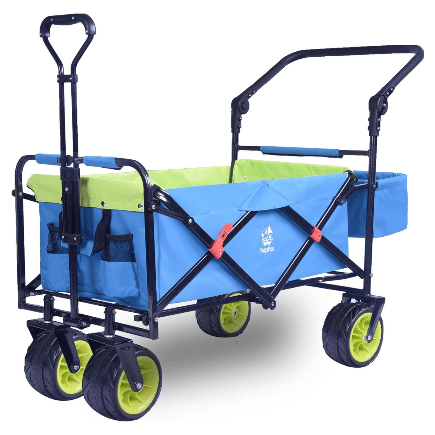Collapsible Heavy Duty Beach Wagon Cart,DFITO Utility Carts with Fat ...