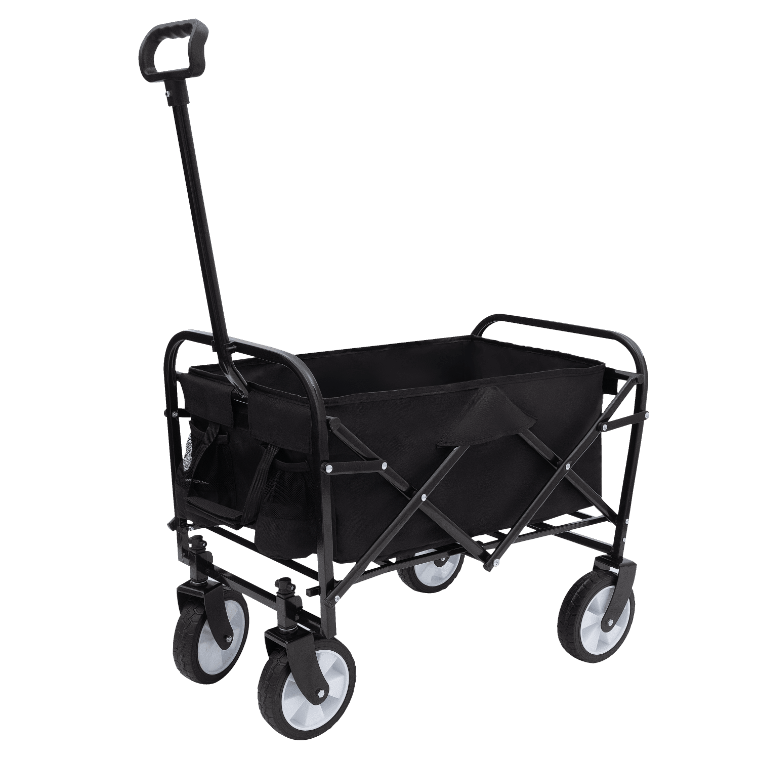 Collapsible Heavy Duty Utility Wagon with All-Terrain Wheels Supports ...