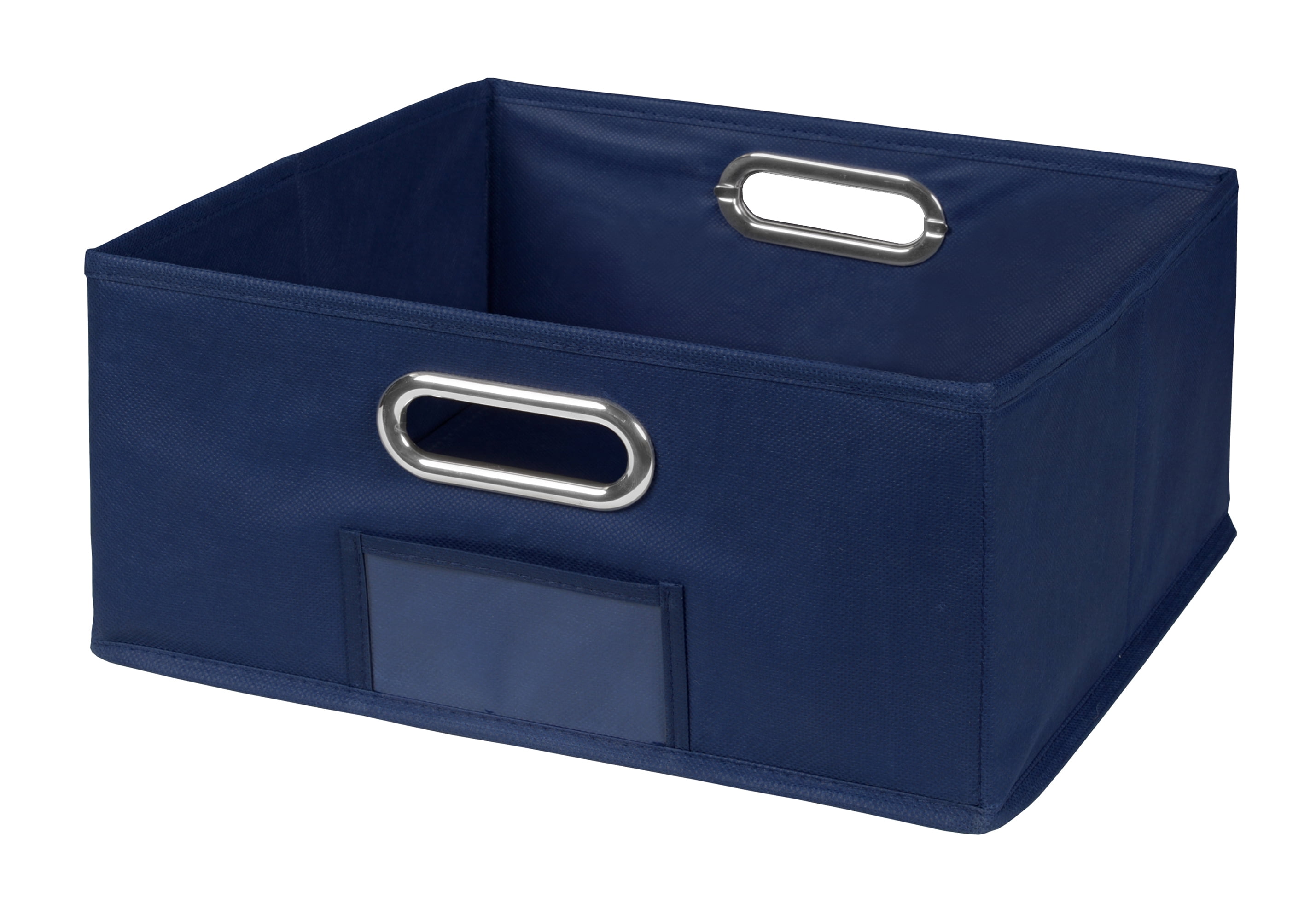 Collapsible Home Storage Foldable Fabric Low Storage Bin Blue