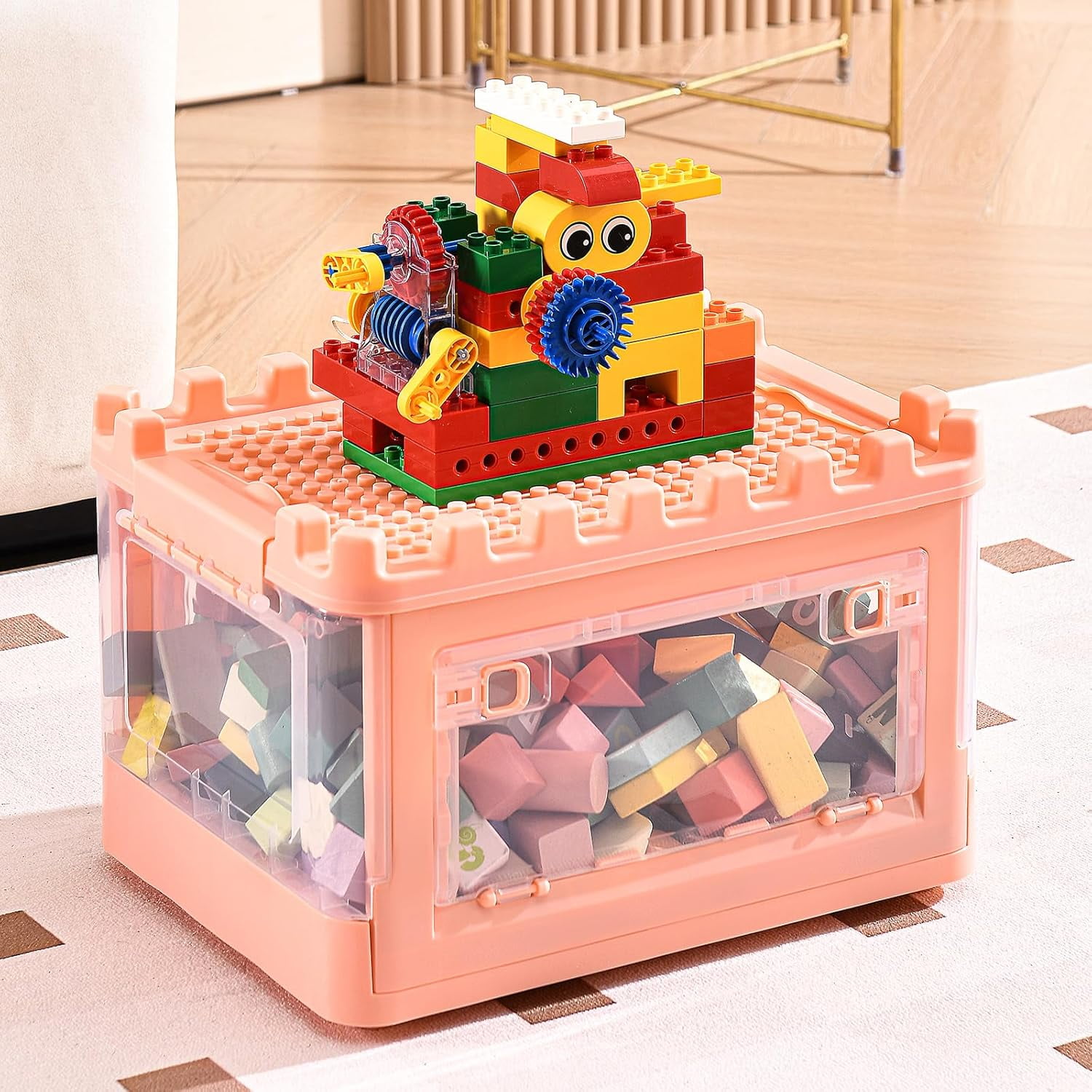 Collapsible Kids Storage Box for Lego Blocks Toys Organizer Storage Toy ...