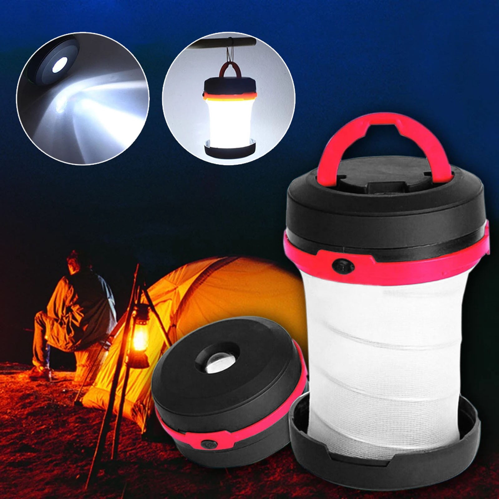 Collapsible LED Camping Lantern Battery LED Operated Camping Lantern ...