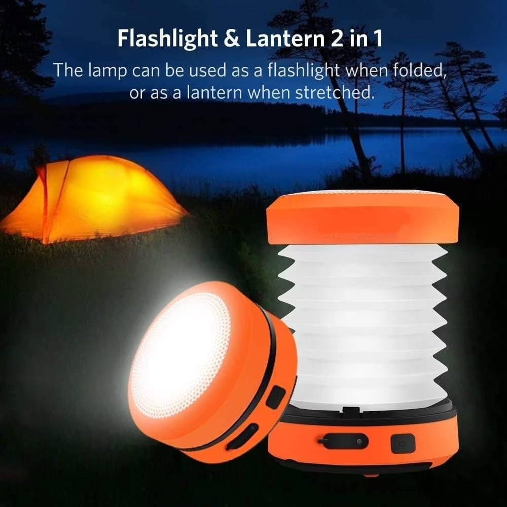Collapsible LED Camping Lantern Rechargeable,Portable Hand Crank ...