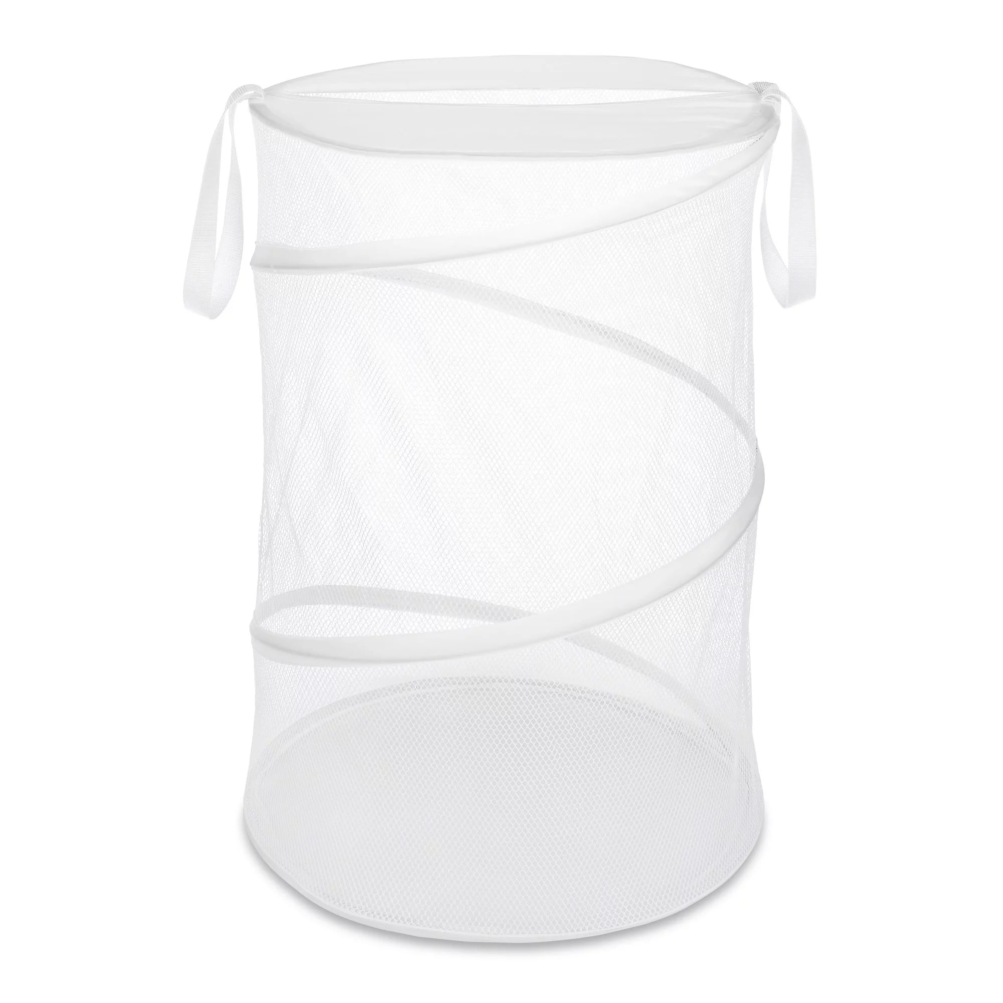 Collapsible Laundry Basket Foldable Mesh Hamper with Handles Pop Up ...
