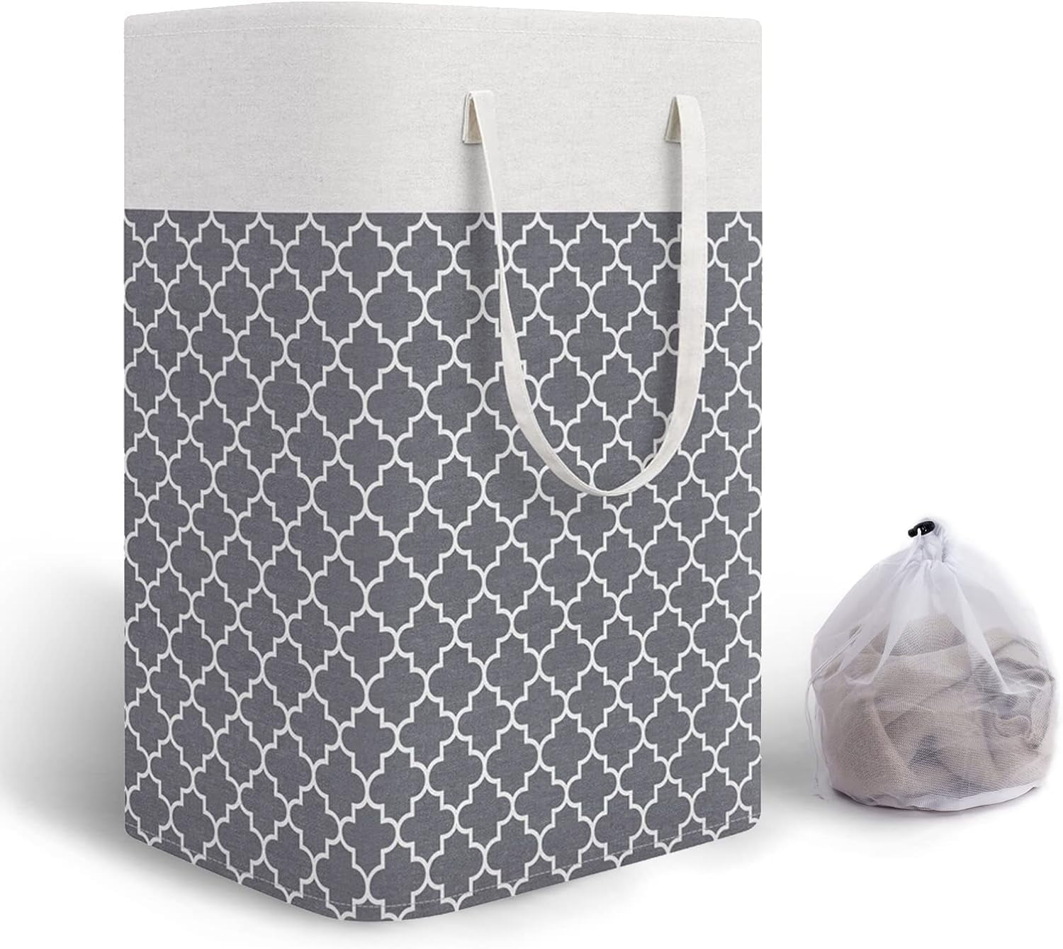 Collapsible Laundry Basket Hamper with a Mesh Laundry Bag, UOIXPUHUO ...