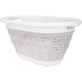 Collapsible Laundry Basket, Small, Taupe/White - Pop Open Waterproof ...
