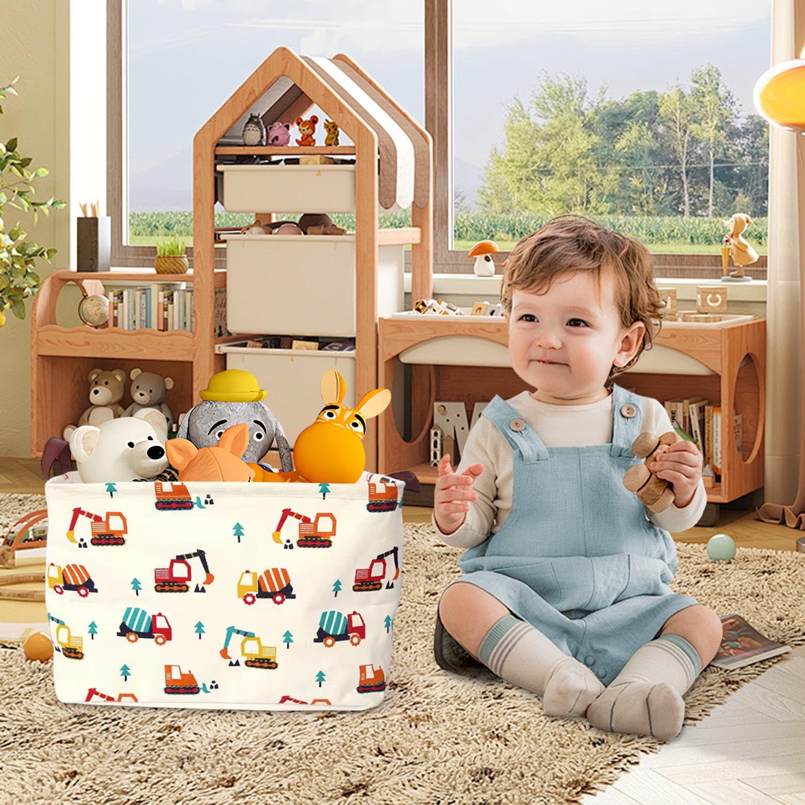 Collapsible Laundry Basket, Waterproof Toy Storage, Stackable Cabinet ...