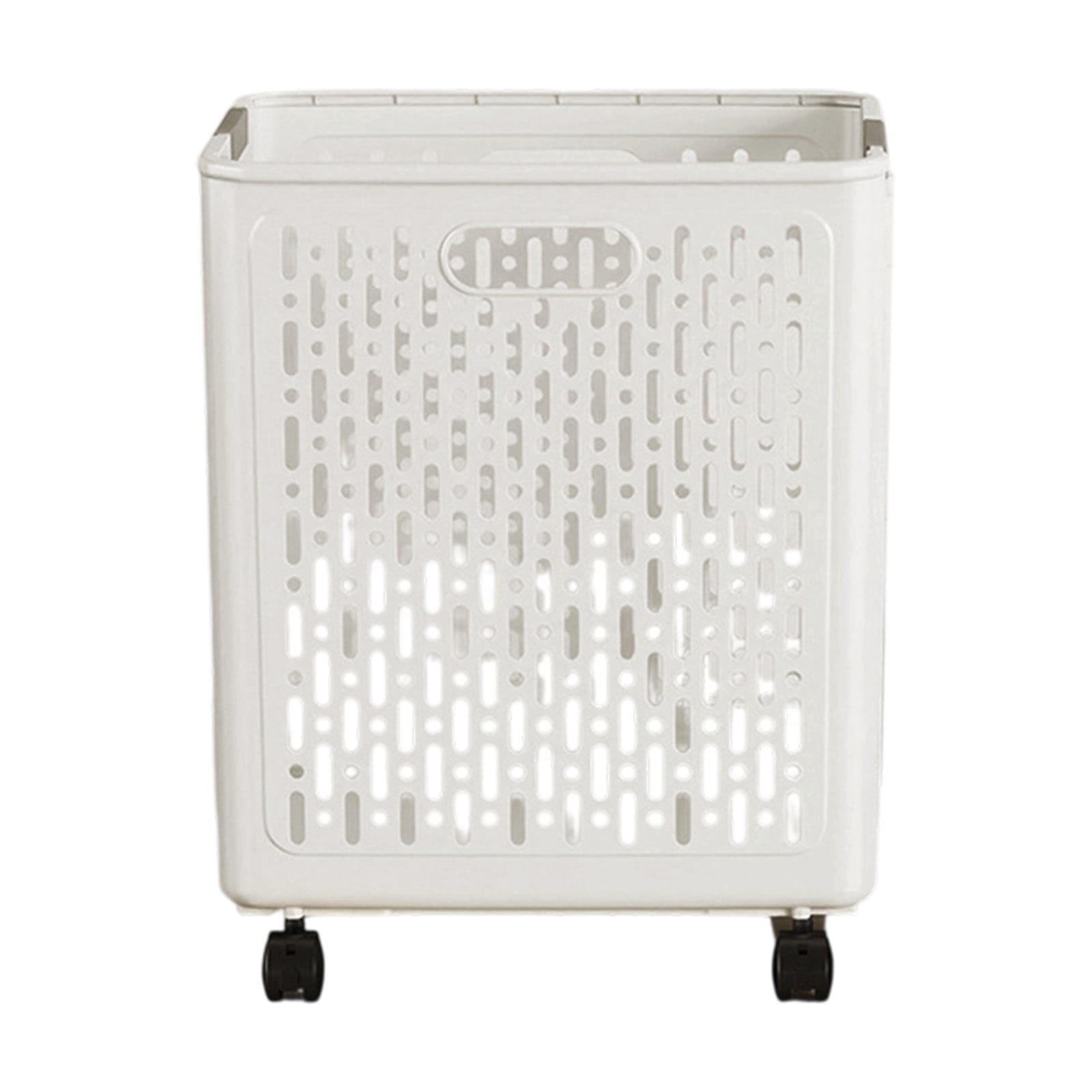 Collapsible Laundry Basket with Wheels and Handle, Plastic Foldable ...