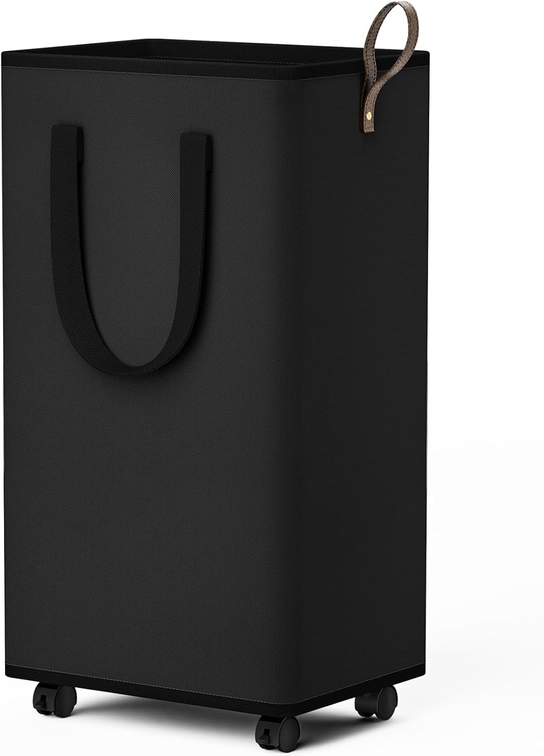 Collapsible Laundry Basket with Wheels, Rolling Laundry Hamper with ...