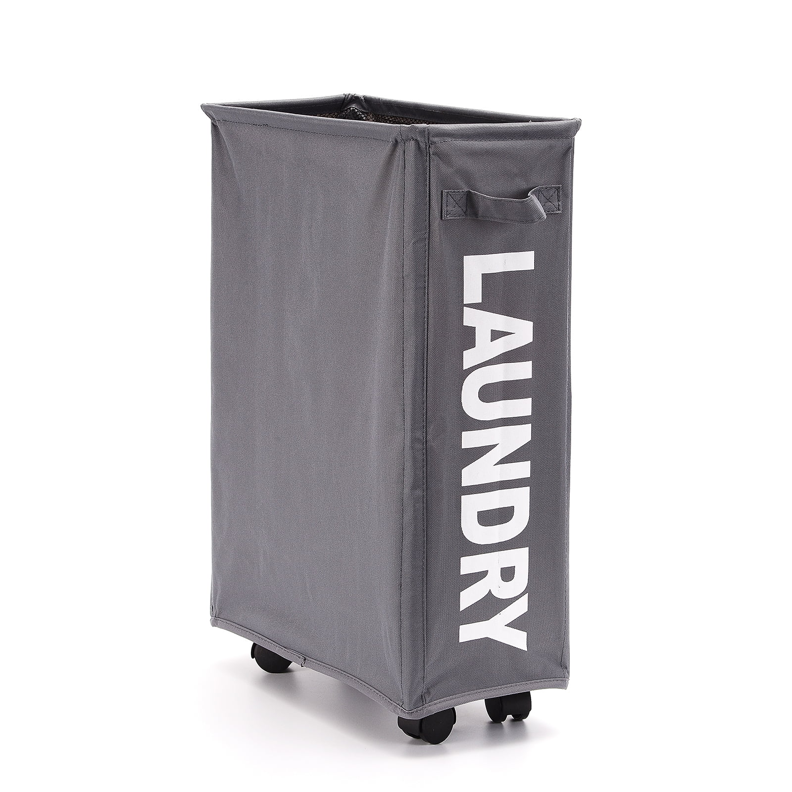 Collapsible Laundry Basket With4Wheels,Slim Folding Laundry Bins With ...