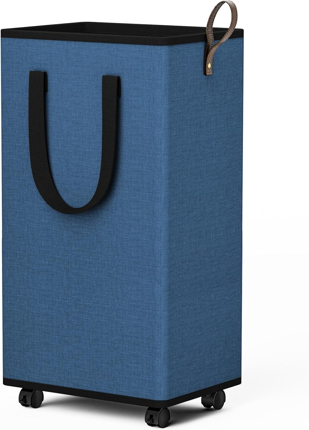 Collapsible Laundry Basket with Wheels, Rolling Laundry Hamper with ...