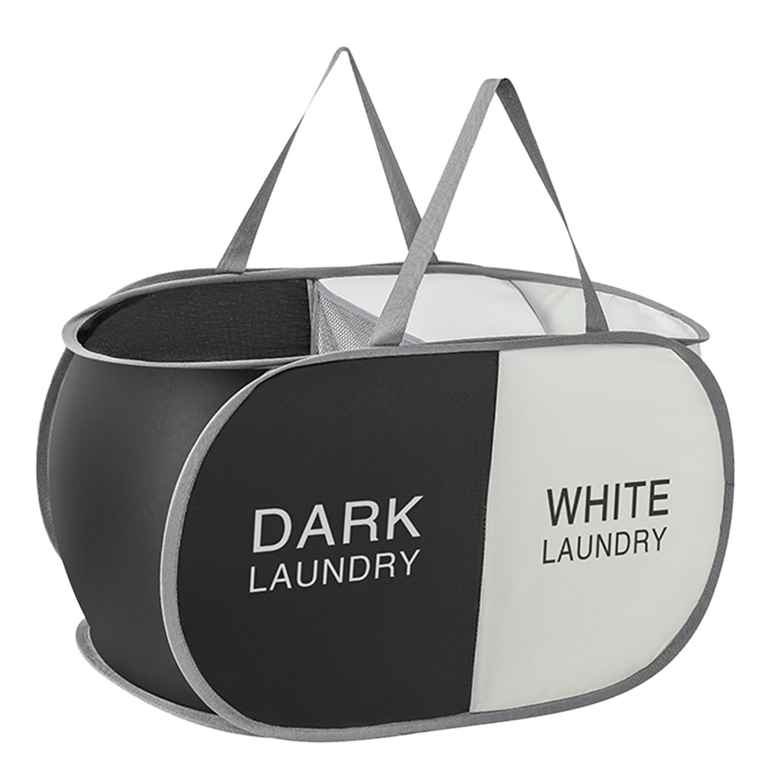 Collapsible Laundry Durable Up Hamper With 2 Compartments For Sort And ...