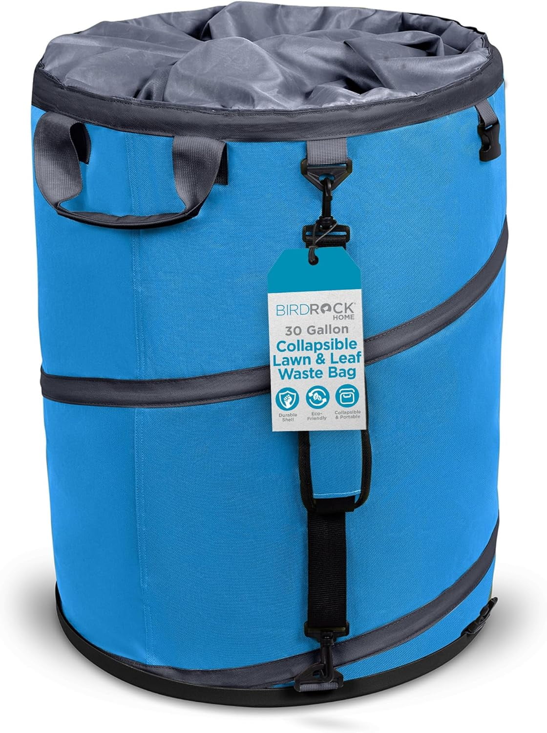 Collapsible Lawn and Leaf Waste Bag with Lid - 30 Gallon - Heavy Duty ...