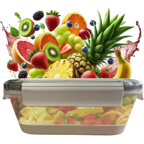 Collapsible Lunch Box- Foldable Silicone Food Containers, Tupper ware ...