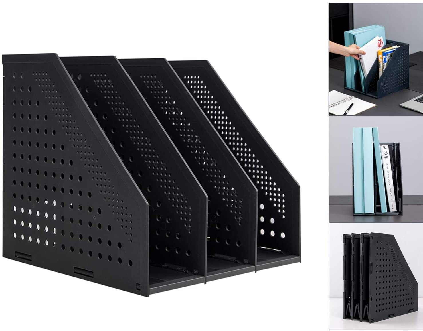 Collapsible Magazine File Holder/Desk Organizer for Office Organization ...