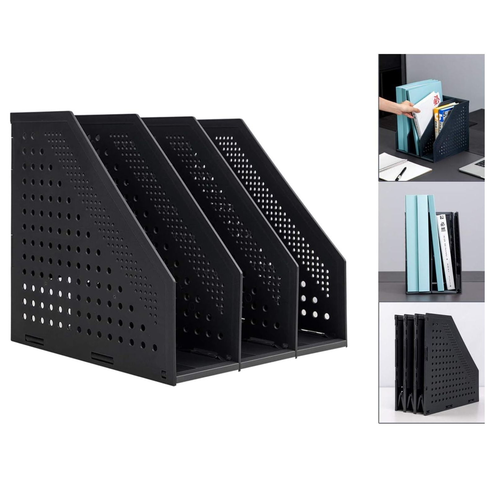 Collapsible Magazine File Holder/Desk Organizer for Office Organization ...