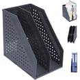 Collapsible Magazine File Holder with 2 Vertical Comparents Foldable ...