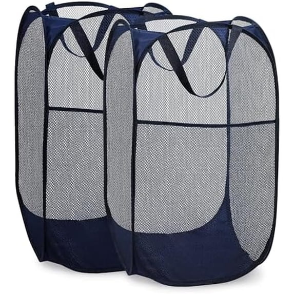 Collapsible Mesh Pop Up Hamper with Wide Opening and Side Pocket ...