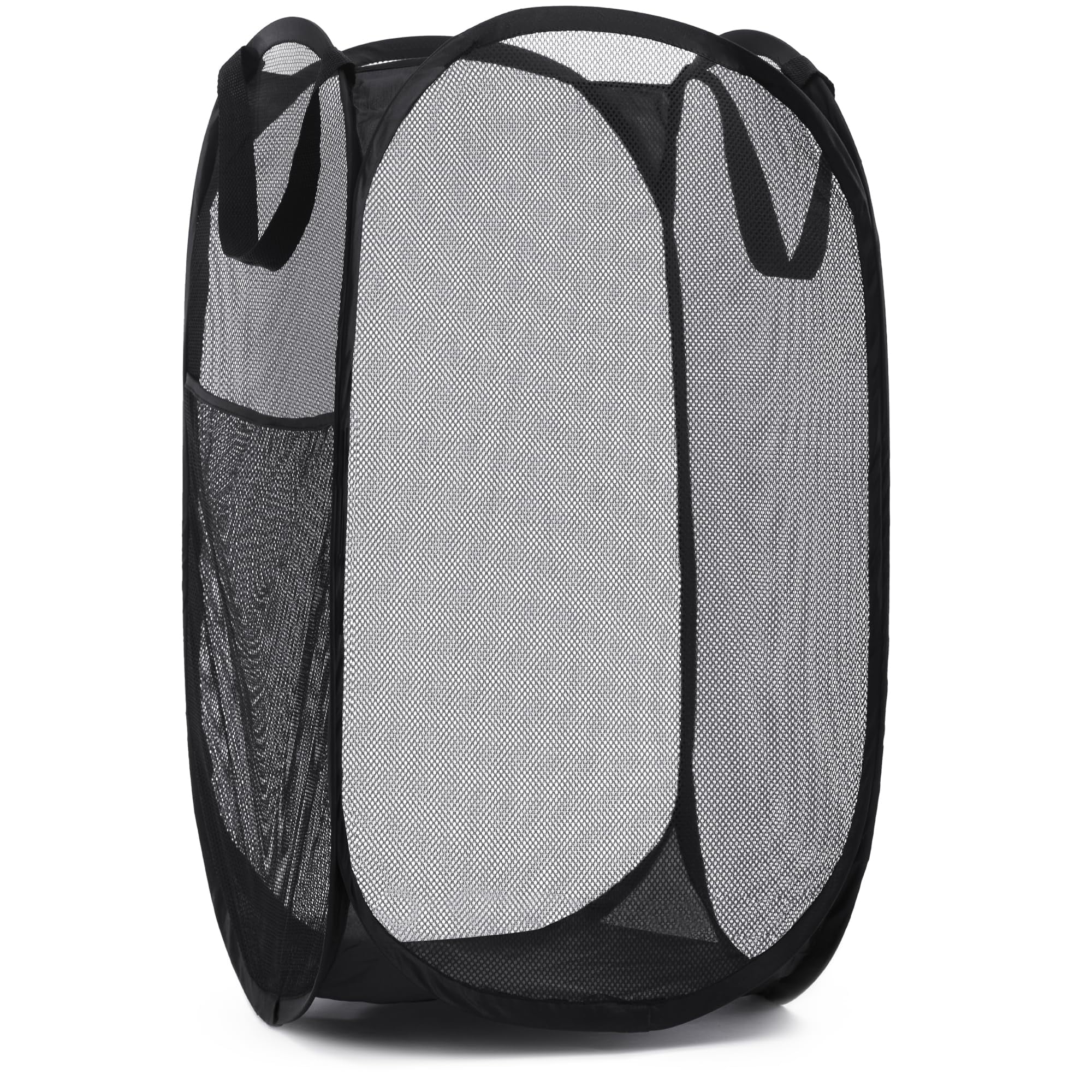 Collapsible Mesh Pop Up Laundry Baskets with Wide Opening and Side ...