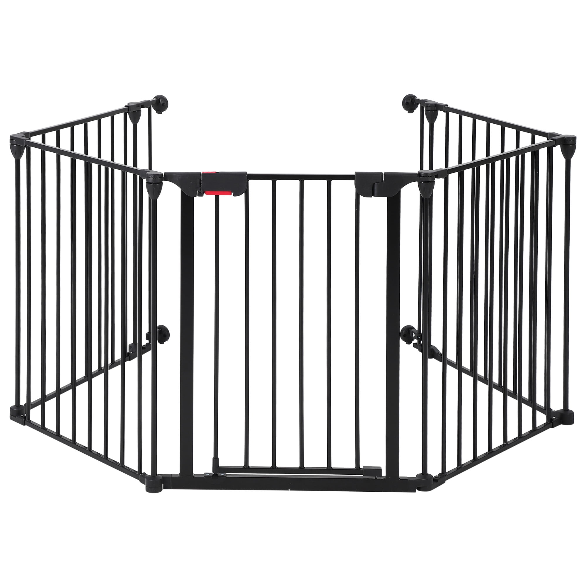 Collapsible Metal Safety Gate – 5 Panels, 29" Tall, Secure Lock, Wall ...