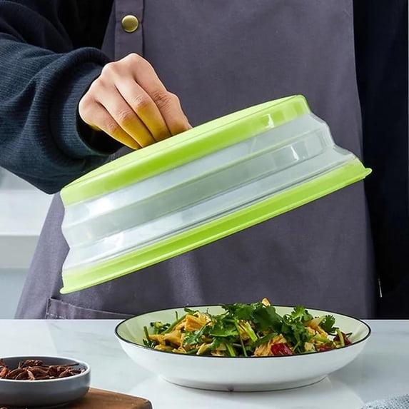 Collapsible Microwave Splatter Cover Folding Silicone Cooking Covers ...
