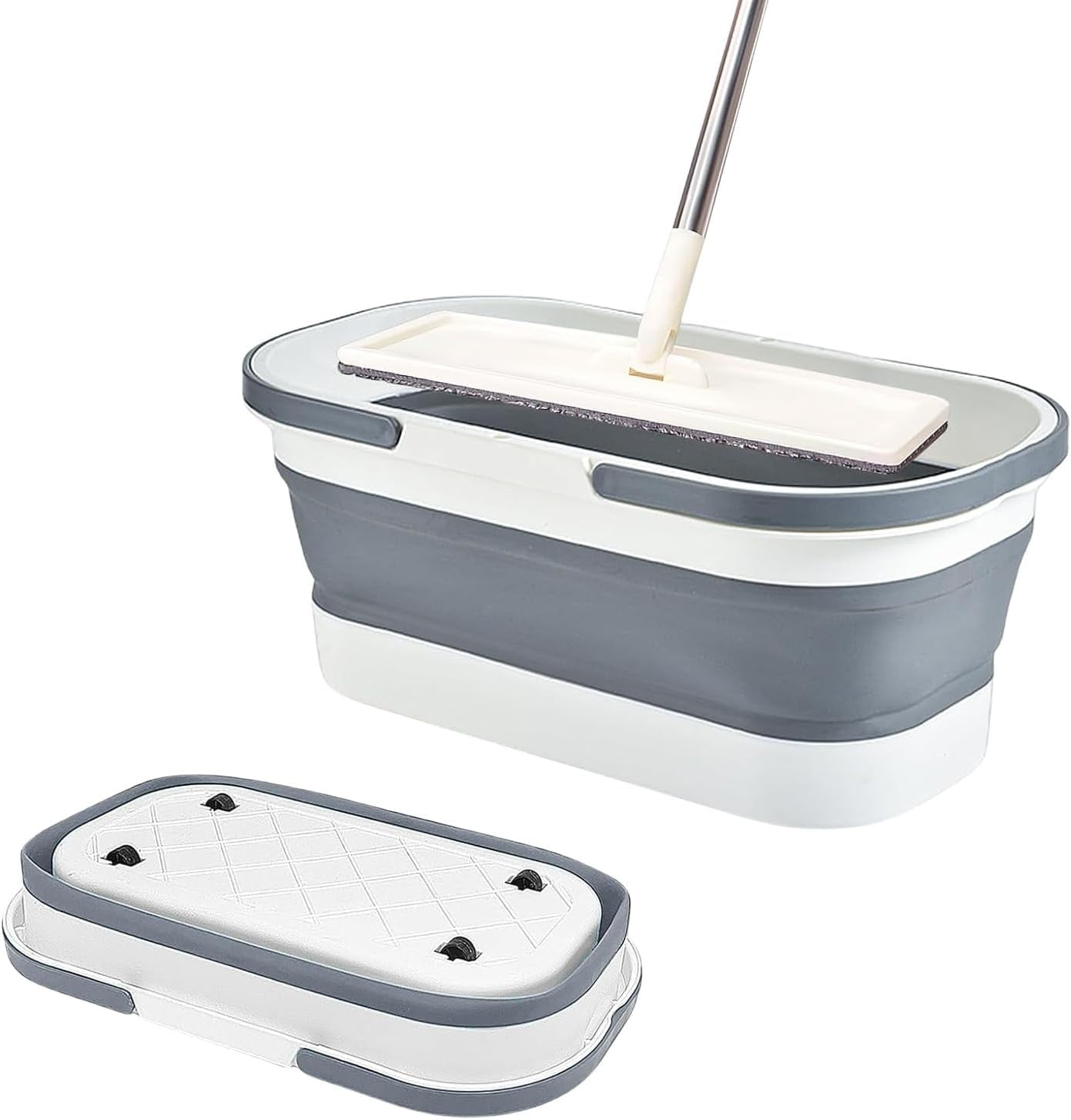 Collapsible Mop Bucket - 12L(3.17 Gallon) Window Washing Bucket with ...