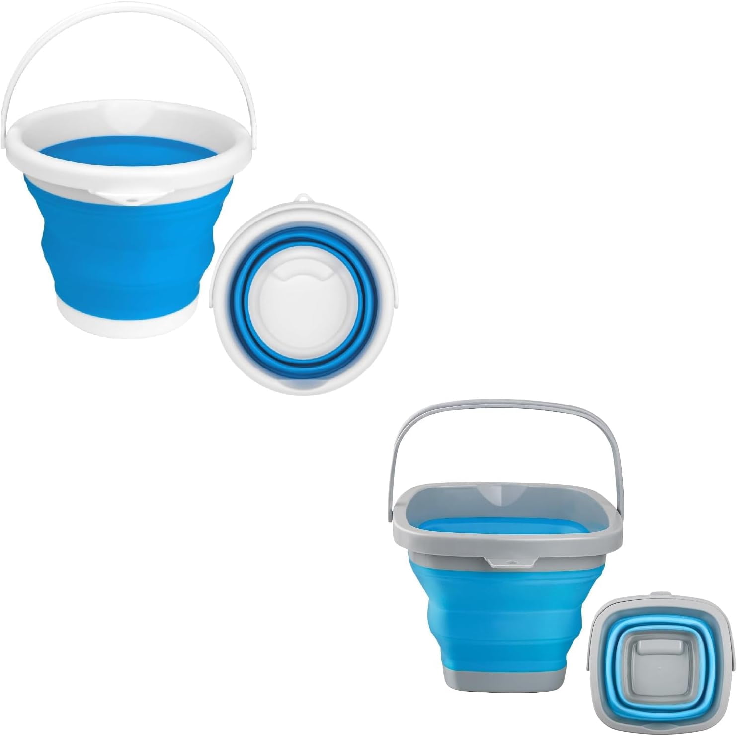 Collapsible Mop Bucket and Ice Bucket-5L(1.3 Gallon) Household Cleaning ...