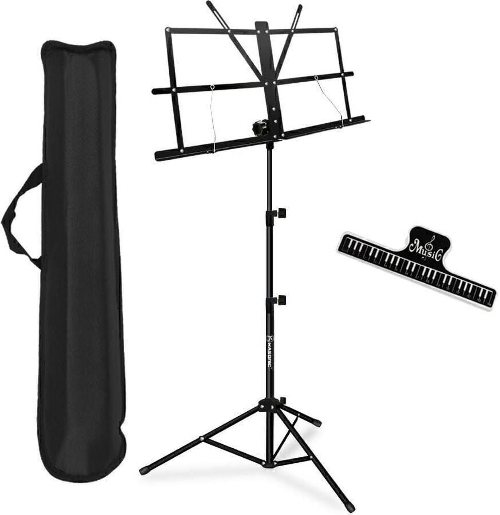 Collapsible Music Stand with Music Sheet Clip Holder and Carrying Bag ...